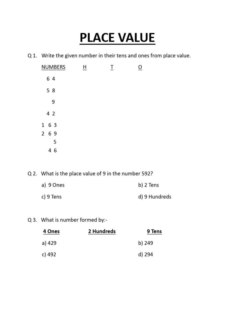Place Value | PDF