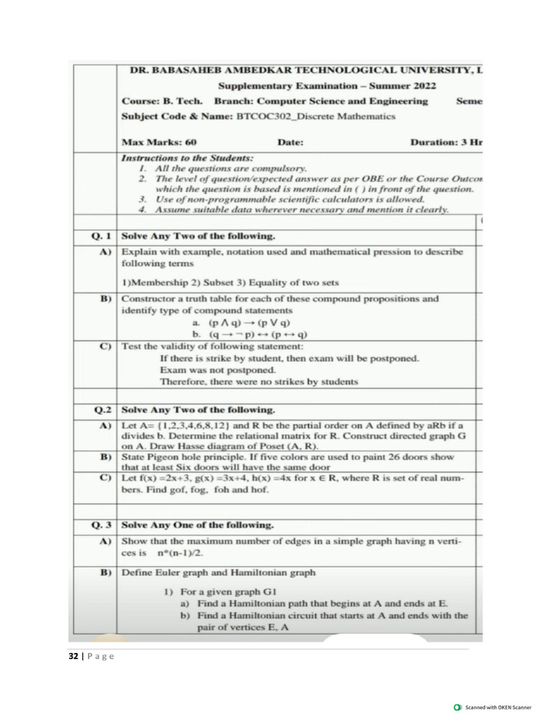 District Mathematics Paper 2 | PDF