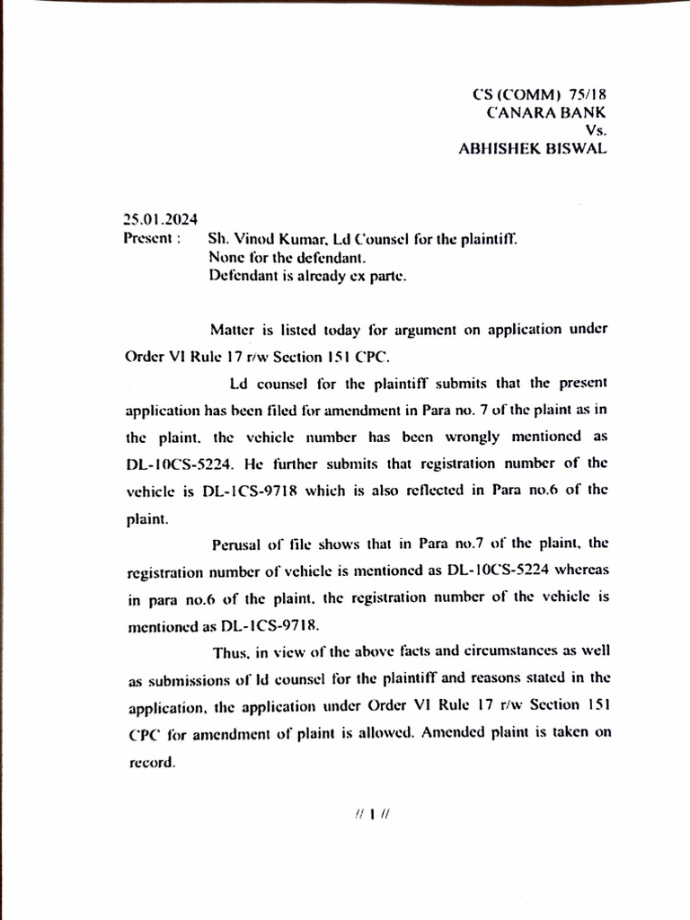 5 Order Sheet Vinod Kumar | PDF