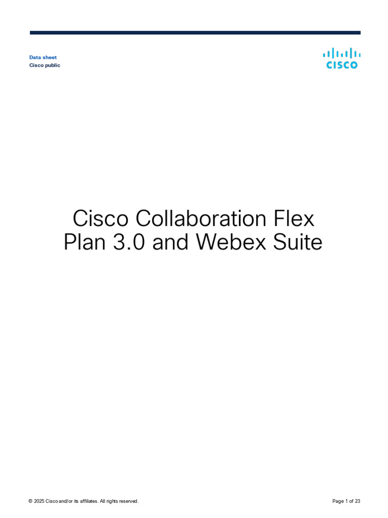 Collaboration Flex Plan3 Data Sheet | PDF | Voicemail | Web Conferencing