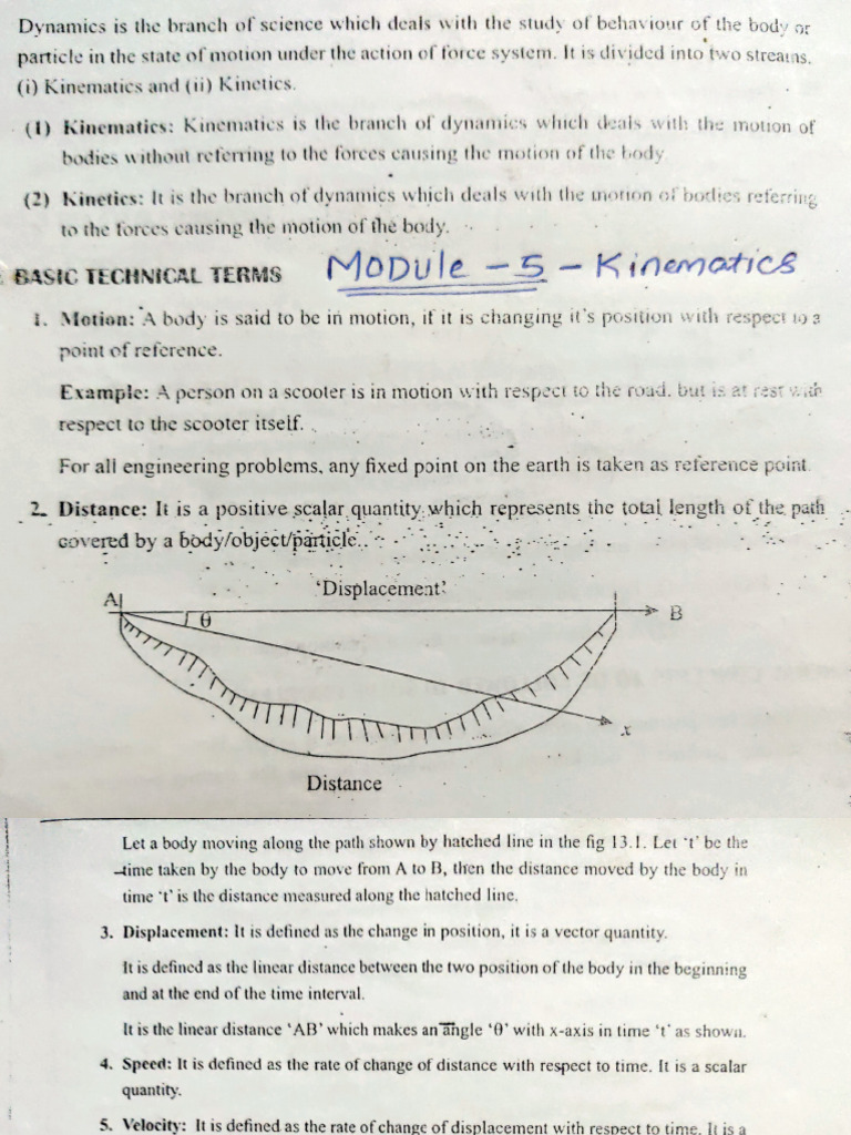Module 5 Kinematics | PDF | Acceleration | Velocity