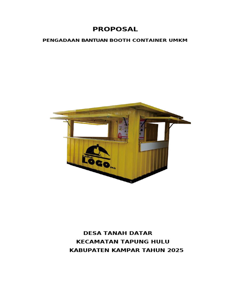 Proposal Bantuan Boot Countainer | PDF