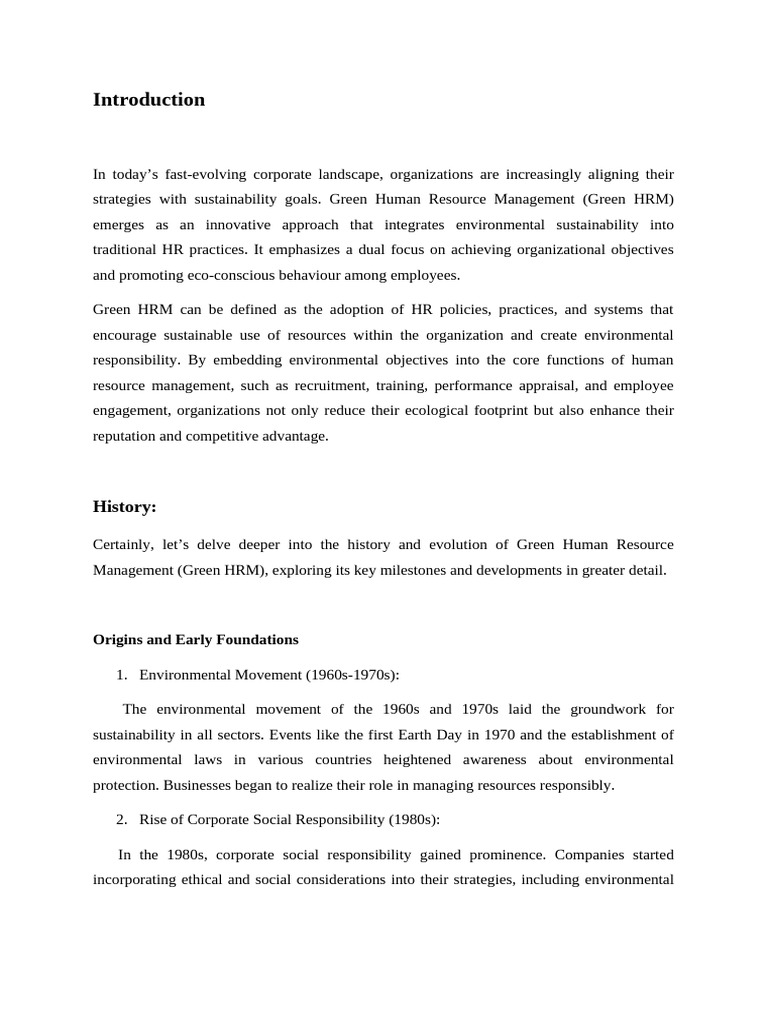 Green HRM: Strategies for Sustainability | PDF | Human Resource ...