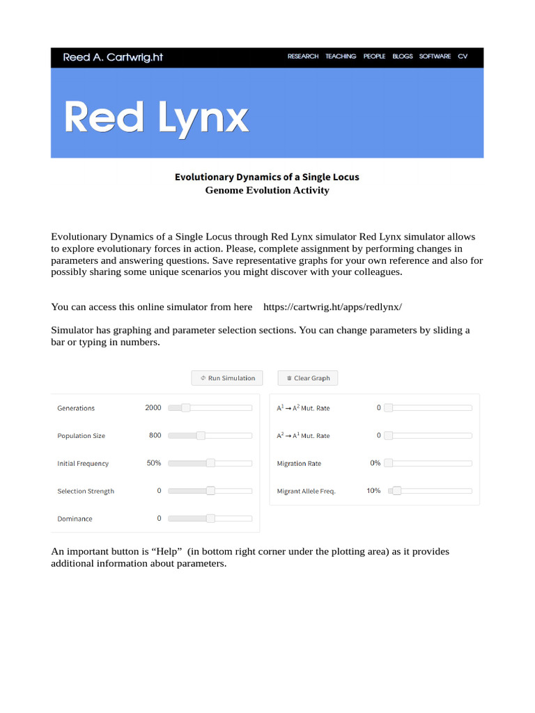 RedLynx ER Complete | PDF | Natural Selection | Evolution