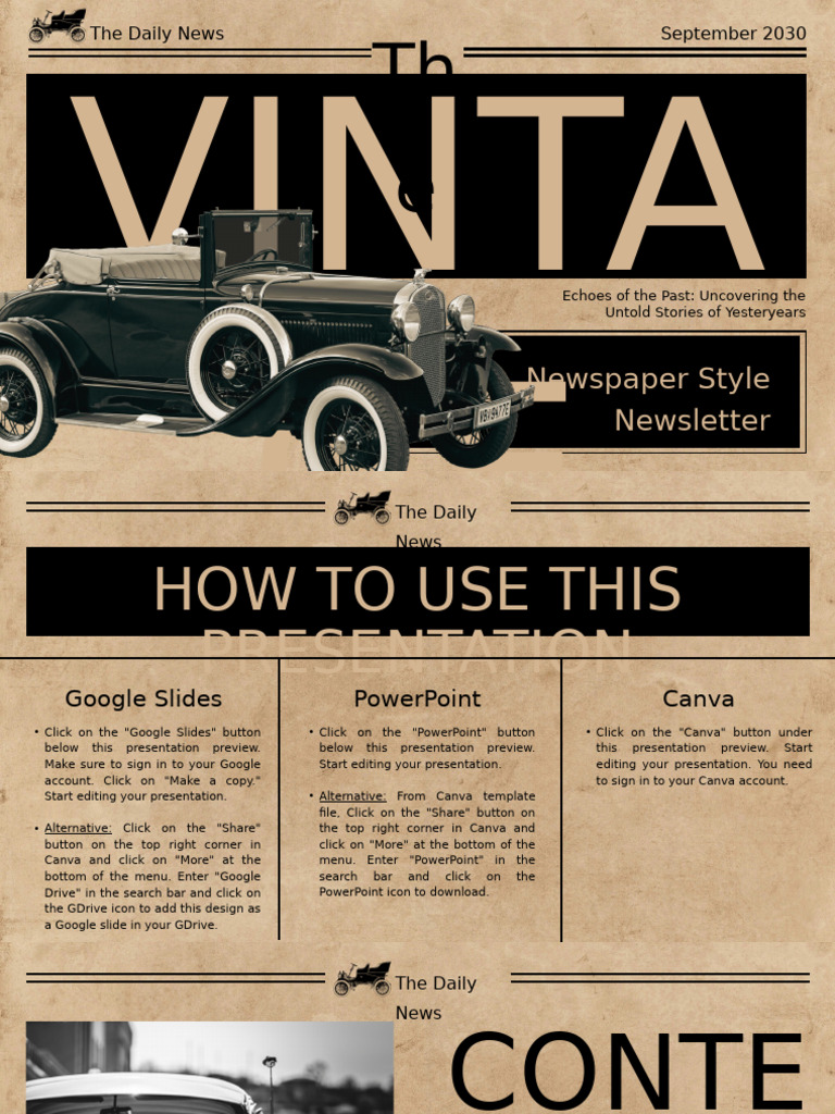 Vintage Newspaper Style Newsletter | PDF | Online Services | Software