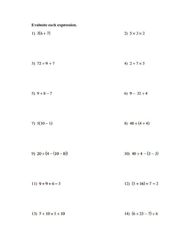 Pemdas | PDF