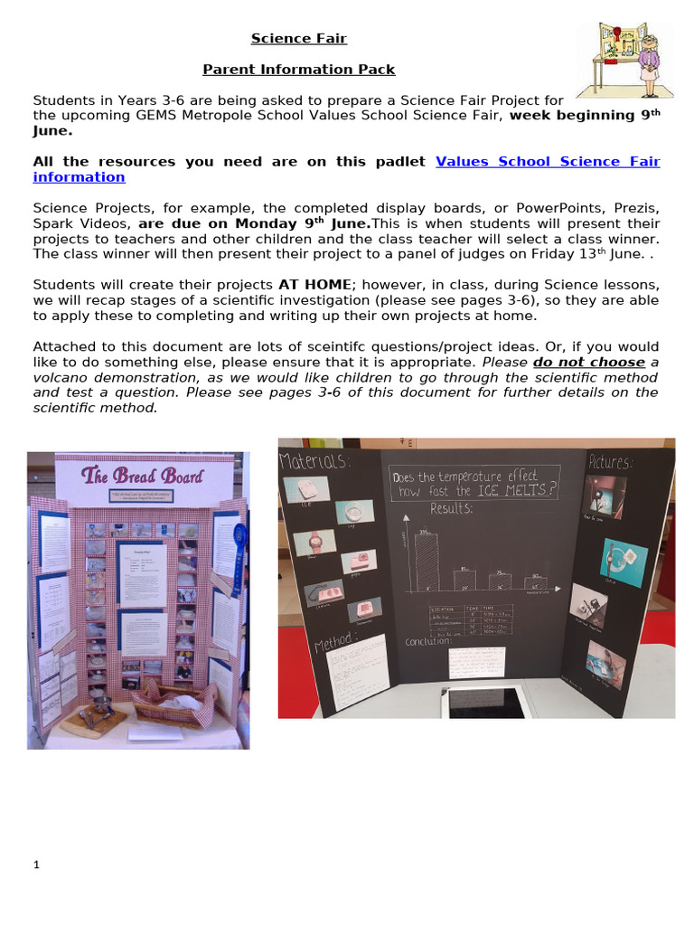 Science Fair Project Guide for Parents | PDF | Experiment | Science