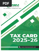 Tax Rate Card For Tax Year 2025-26 | PDF | Taxes | Capital Gain