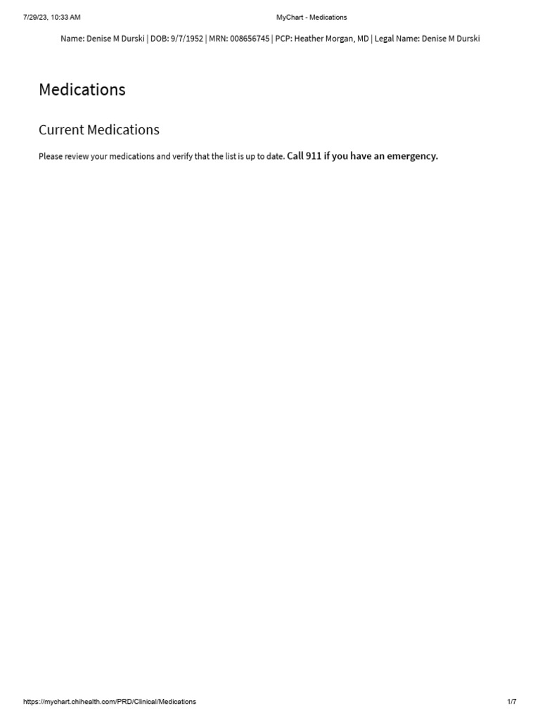 Denise Durski Medications | PDF | Medical Prescription | Pharmacy