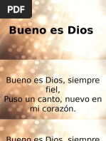 Bueno Es Dios Letra | PDF