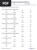 Brief COPE Inventory Questionnaire | PDF | Emotions | Cognitive Psychology