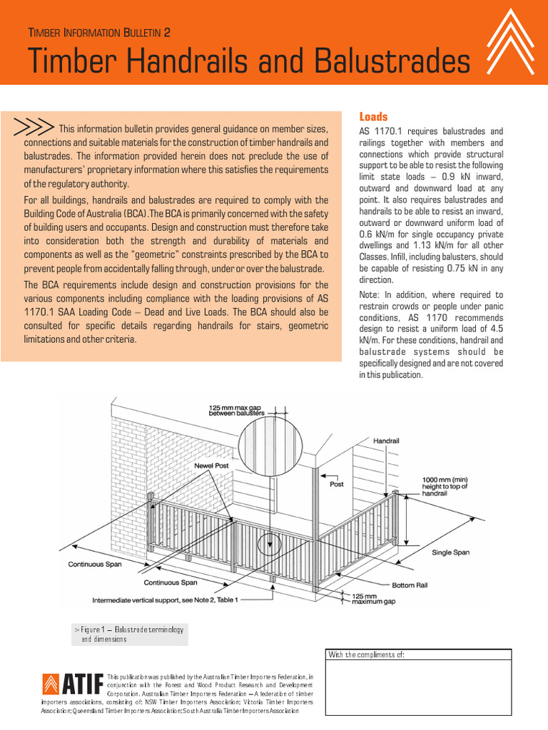 Timber Handrails and Balustrades | PDF | Lumber | Screw