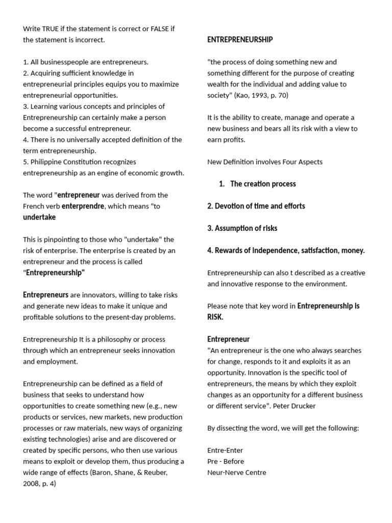 Philo Trep | PDF | Entrepreneurship