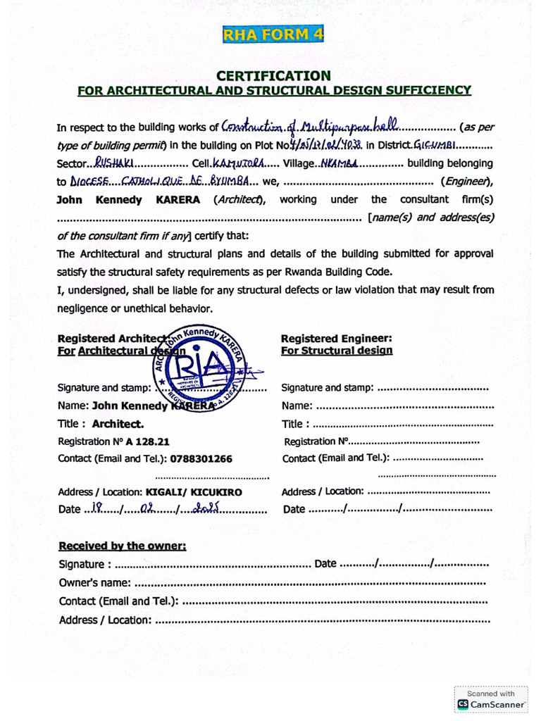 Architect, Certificate | PDF