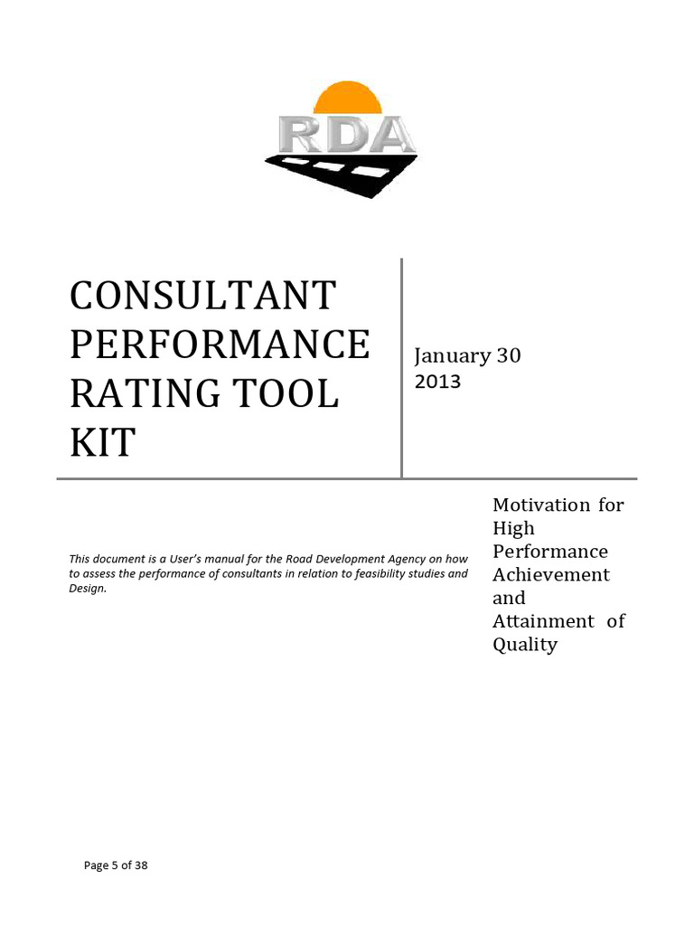 Consultant Performance Rating Tool Kit | PDF | Consultant | Evaluation