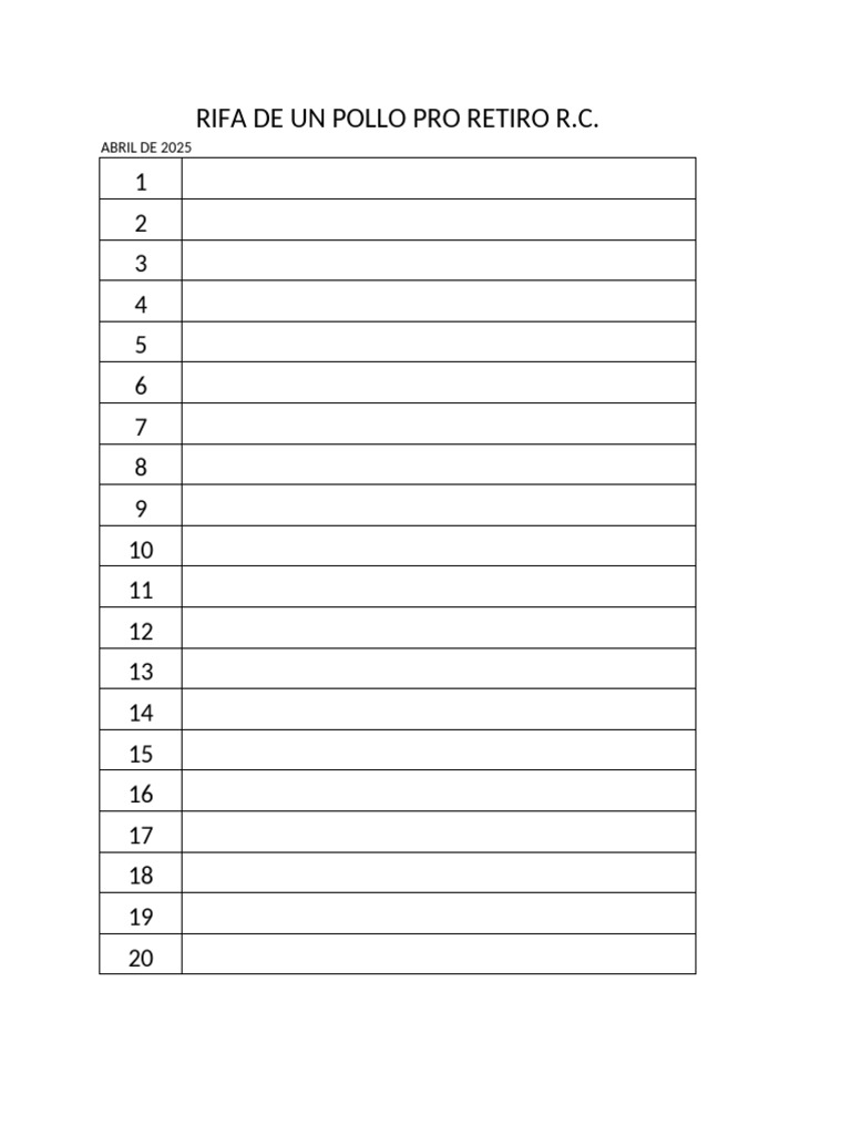 Rifa Pollo | PDF