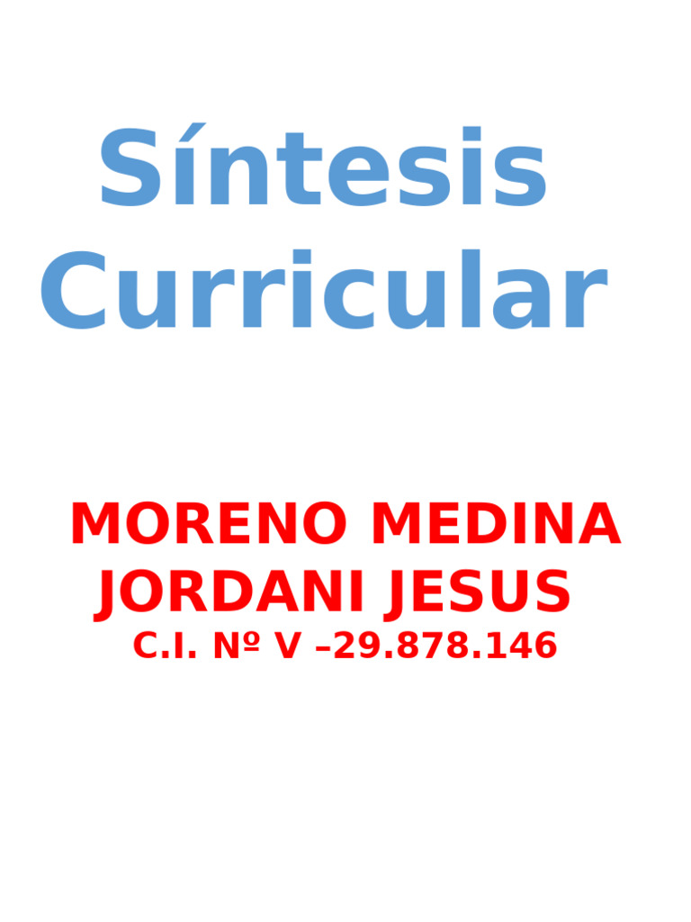 Curriculo de Jordani | PDF