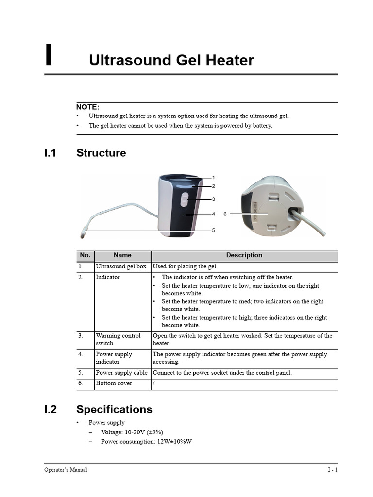 Ultrasound Gel Heater Operator Manual | PDF | Wi Fi | Medical Ultrasound