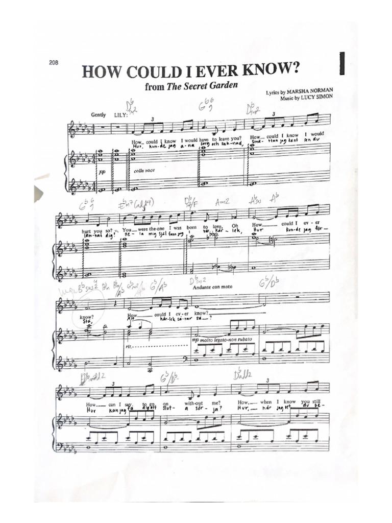 How Could I Ever Know | PDF