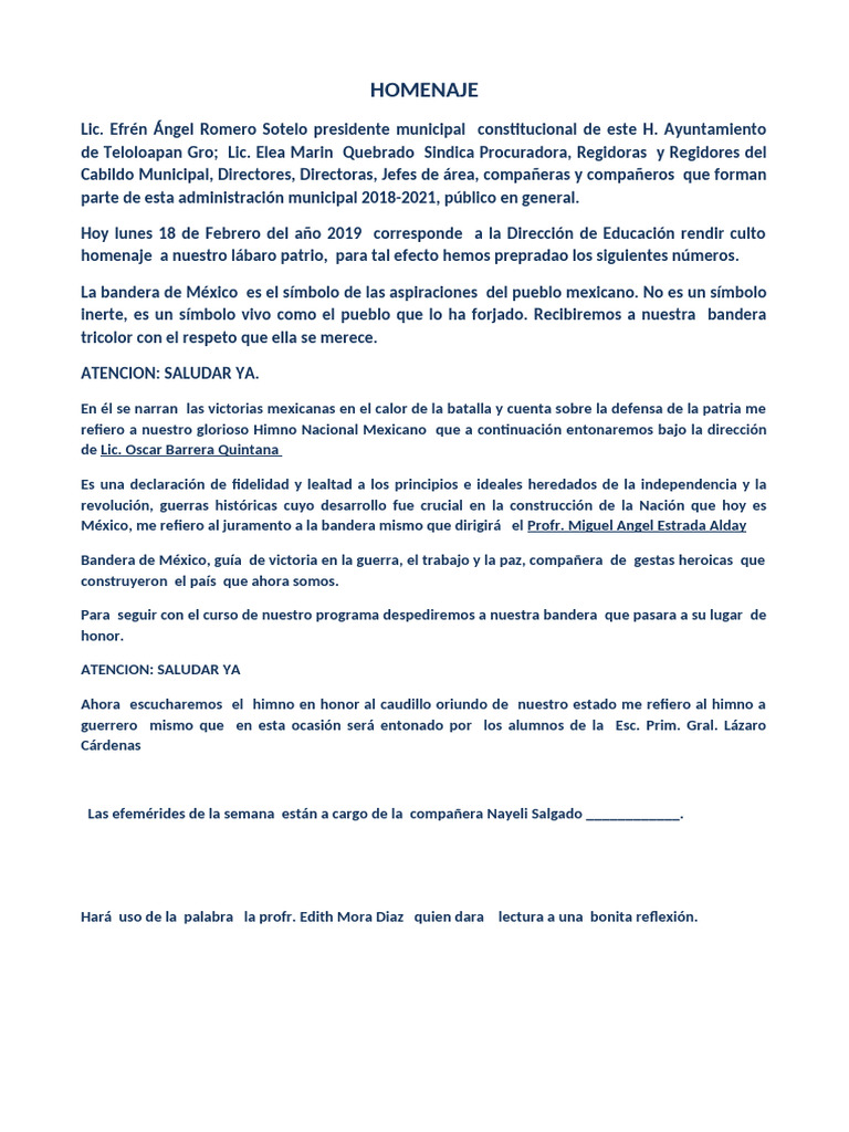 Homenaje 2 | PDF | México | Sociedad