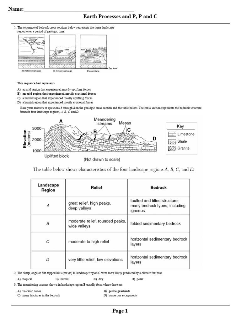 Earth Processes and P - P and C Teacher | PDF | Porosity | Stream
