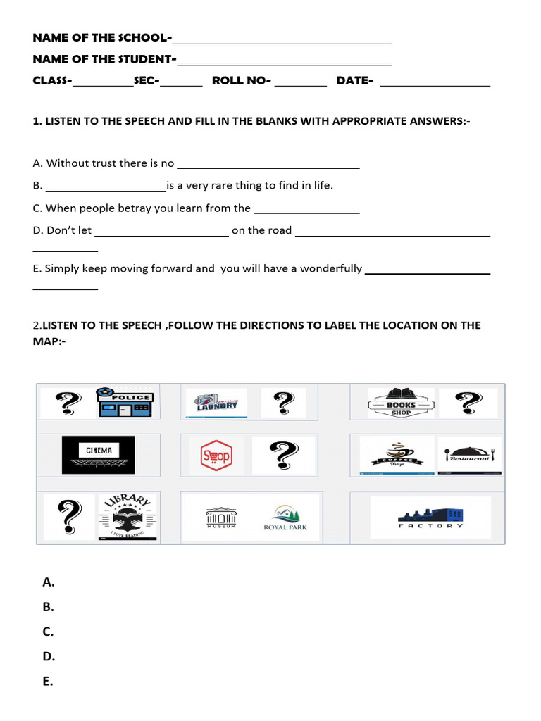 Speech Directions 1 | PDF