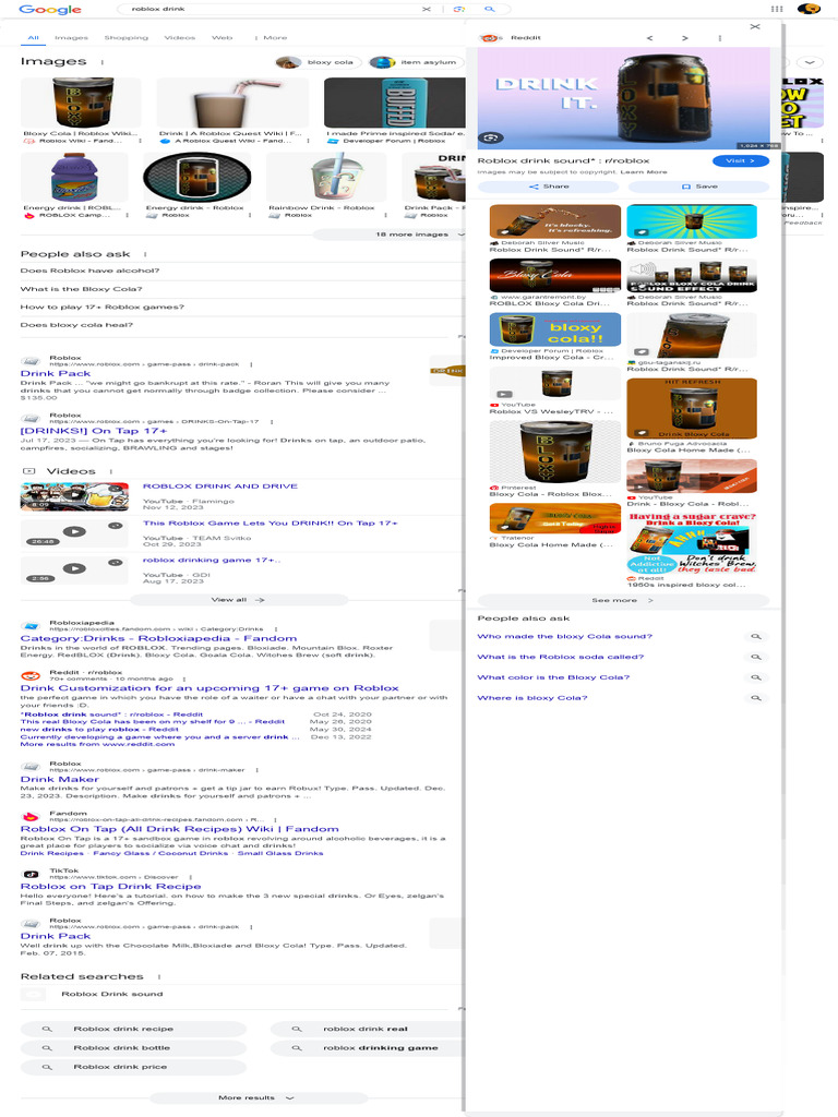 Roblox Drink - Google Search | PDF | Drink | Liquids