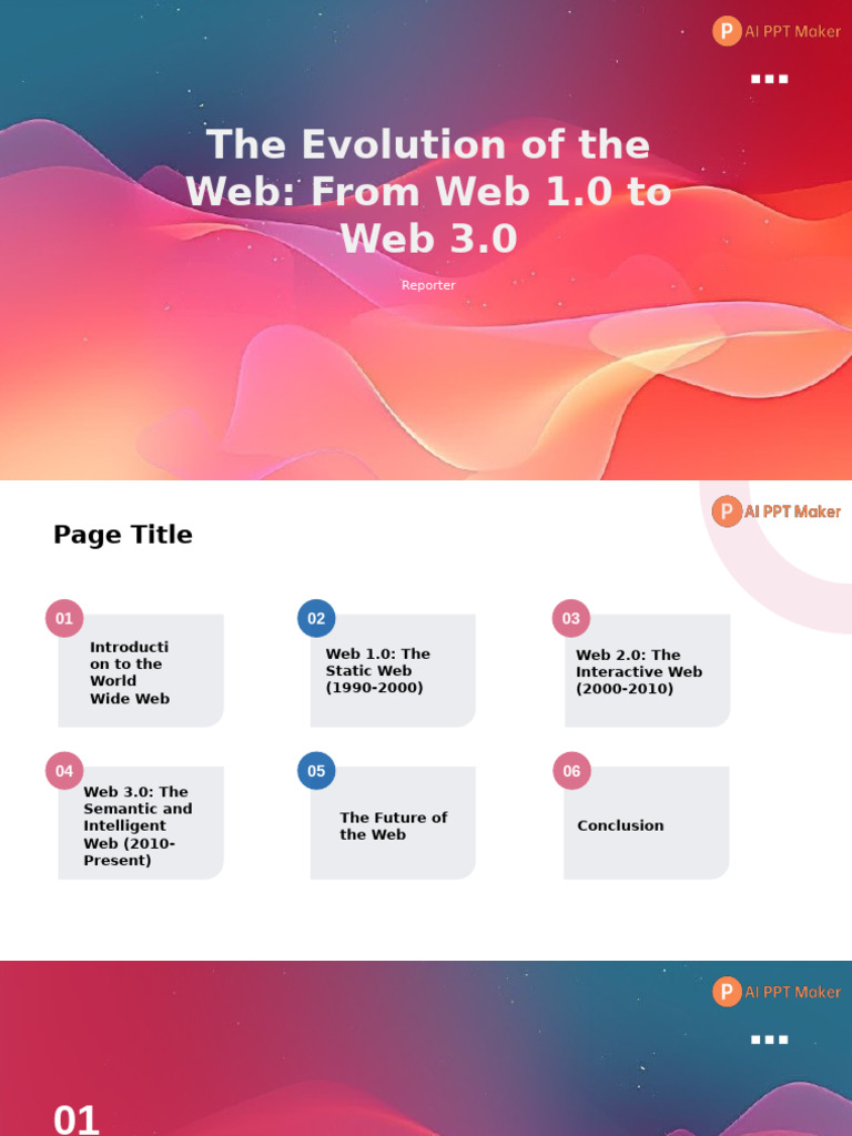 AIPPTMaker - The Evolution of The Web - From Web 1.0 To Web 3.0 | PDF | World Wide Web ...