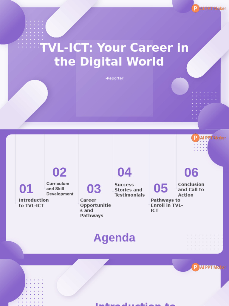 AIPPTMaker - TVL-ICT - Your Career in The Digital World | PDF ...