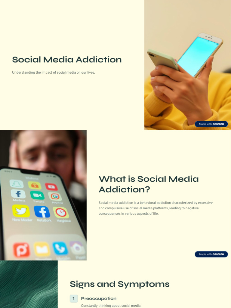 Social Media Addiction: Signs & Solutions | PDF