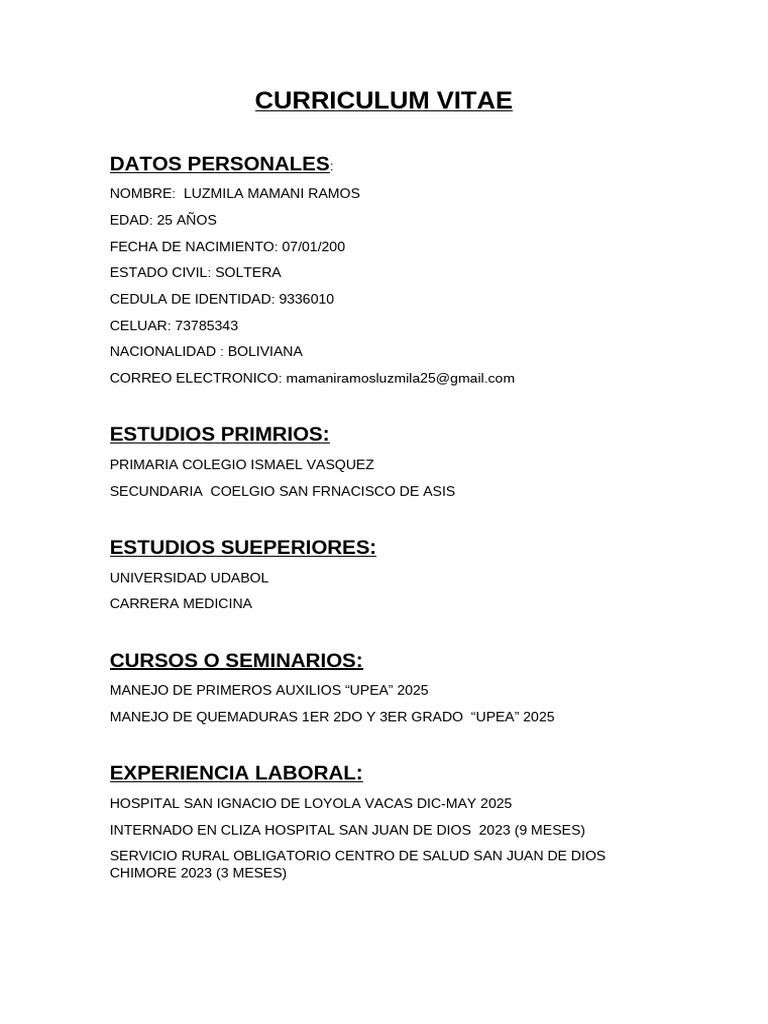 Curriculum Vita1 | PDF