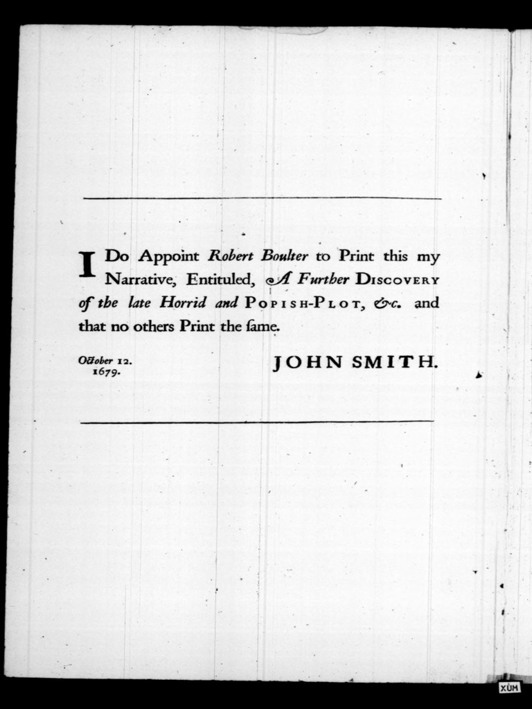 Bim Early English Books 1641 1700 The Narrative of MR Joh Smith John of ...