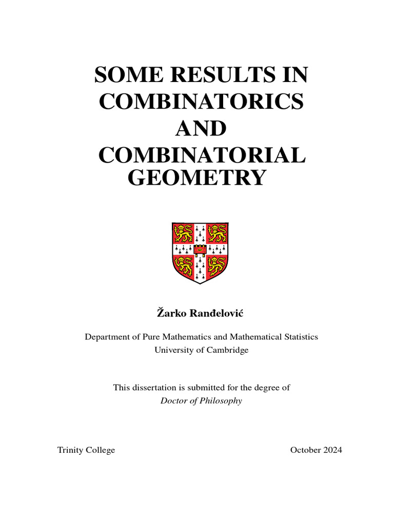 Thesis Žarko | PDF | Combinatorics | Function (Mathematics)