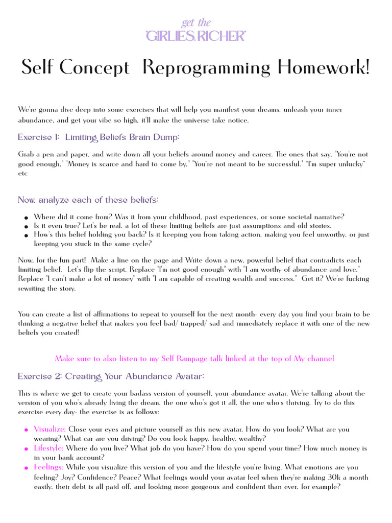 Manifesting Abundance Exercises | PDF | Gratitude | Feeling