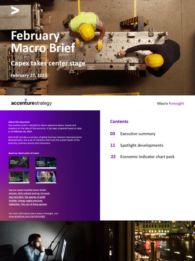 Accenture Strategy Macro Foresight Brief February 2025 | PDF | Cost Of Living | Inflation