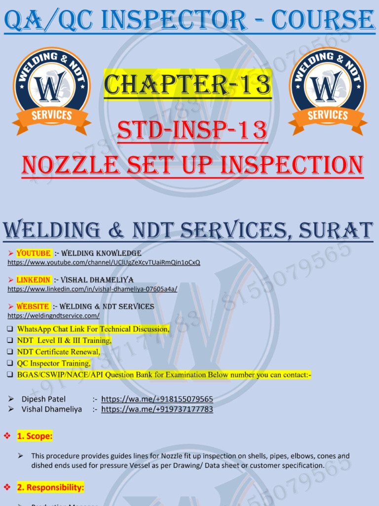 Nozzle Set Up Inspection | PDF