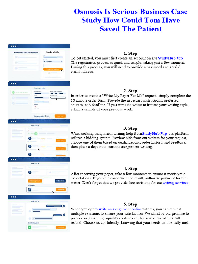 Osmosis Is Serious Business Case Study How Could Tom Have Saved The Patient | PDF | Stem Cell ...