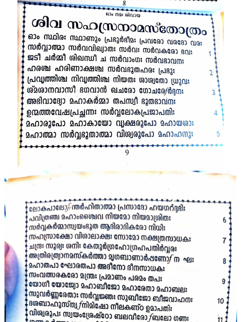 Shivasahasra Naamam | PDF