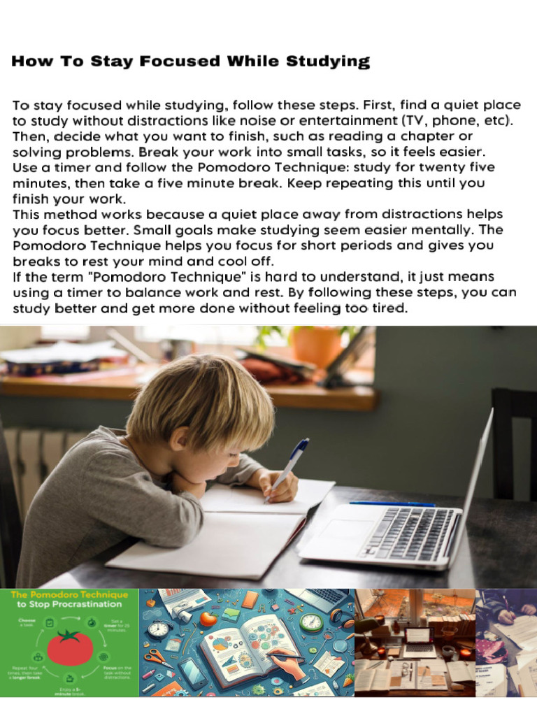 How To Stay Focused While Studying | PDF