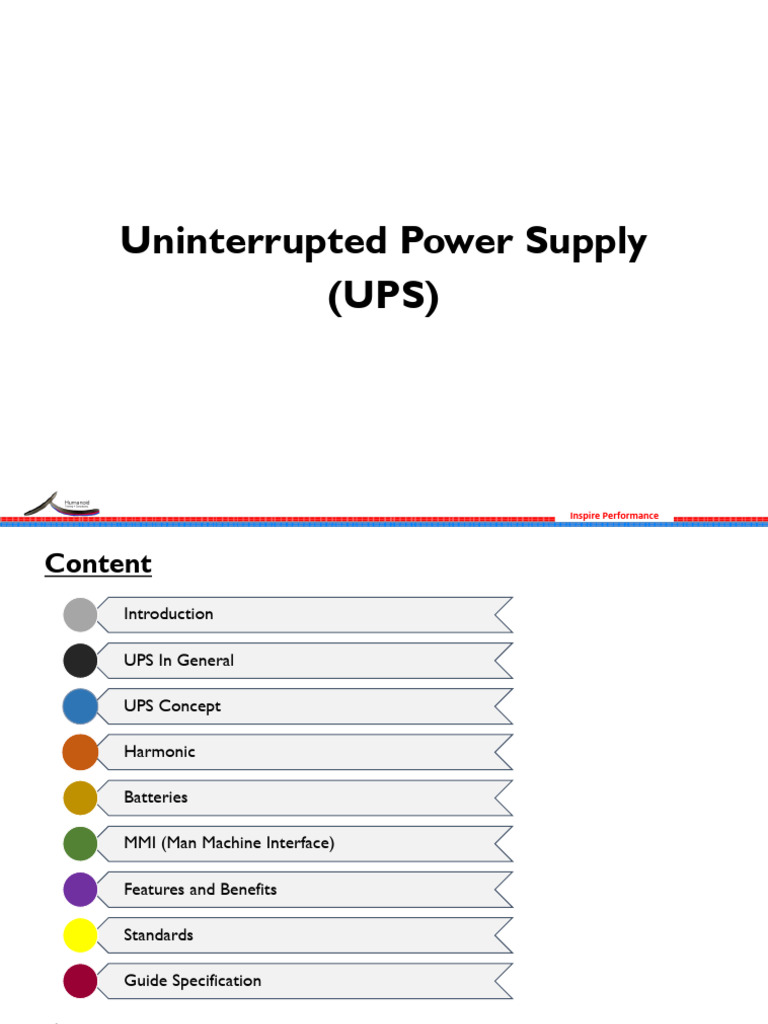 UPS Presentation Overview | PDF | Rectifier | Power Inverter