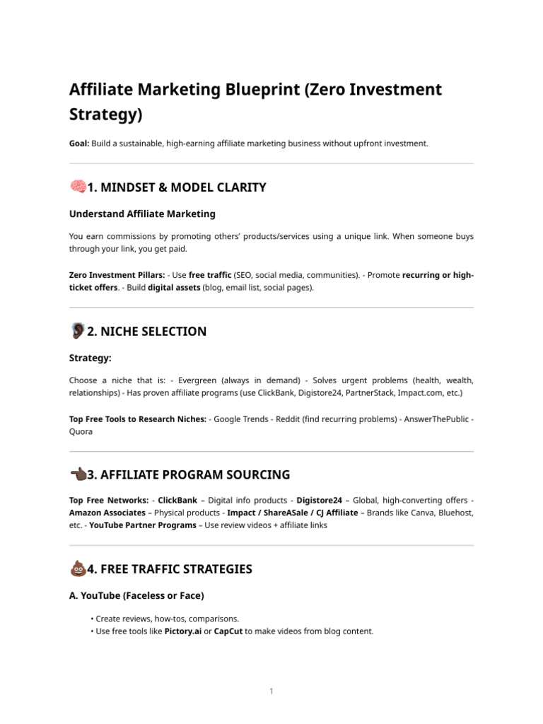 Affiliate Marketing Blueprint | PDF | Affiliate Marketing | Search ...