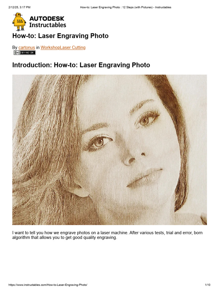 Photo Conversion for Laser Engraving | PDF | Pixel | Engraving