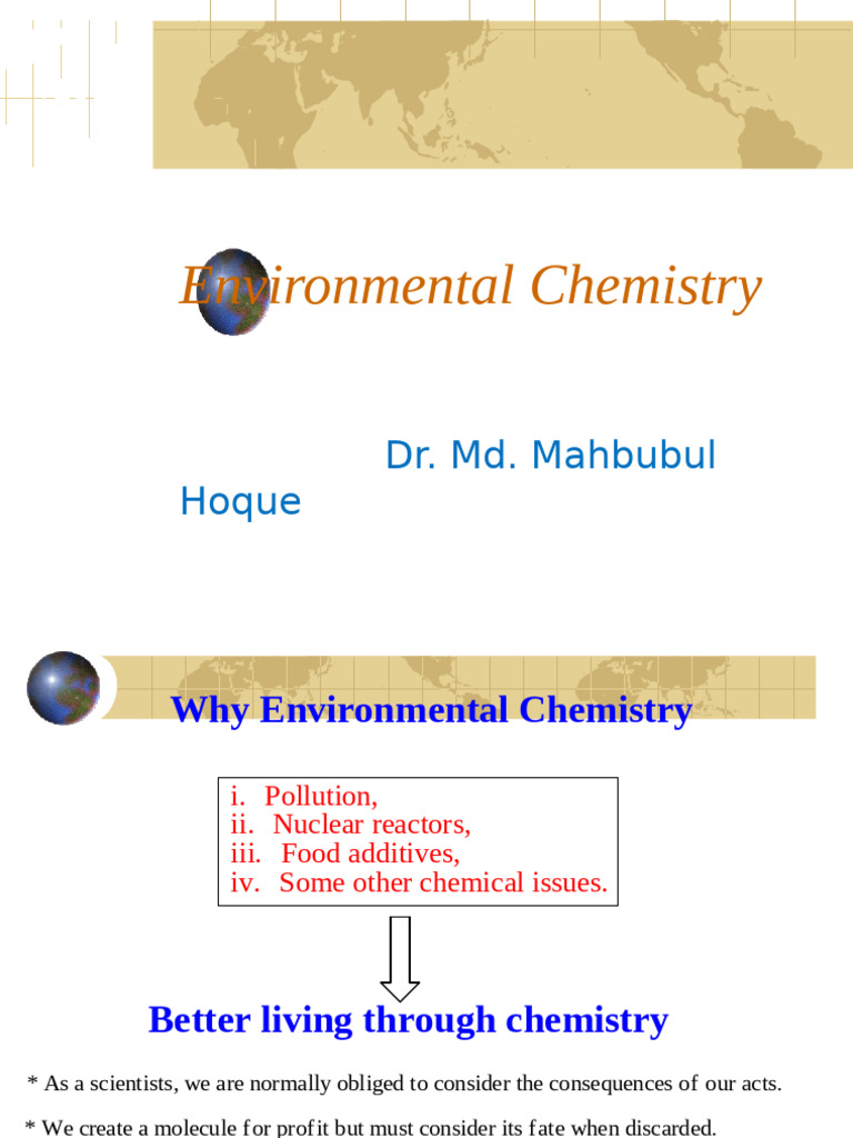 Environmental Chemistry | PDF | Soil | Atmosphere Of Earth
