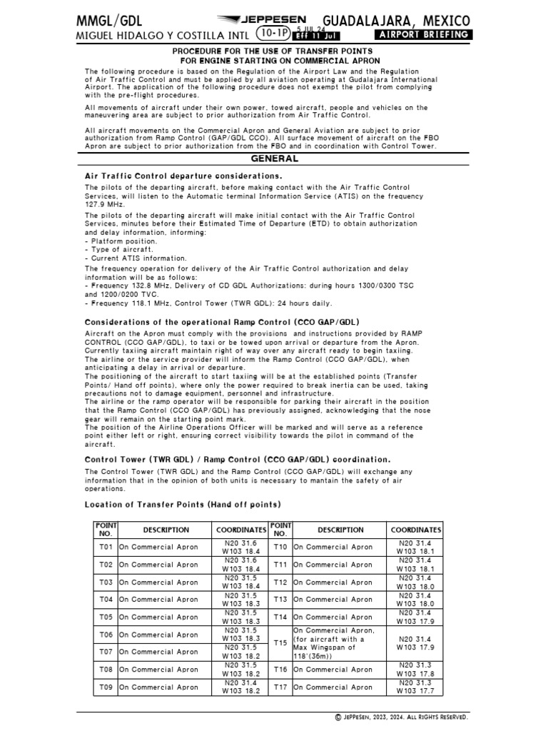 GDL Jepp | PDF | Air Traffic Control | Instrument Flight Rules