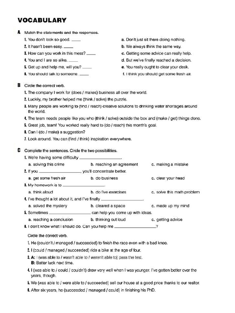 Unit 3 Workbook - Level 9 | PDF