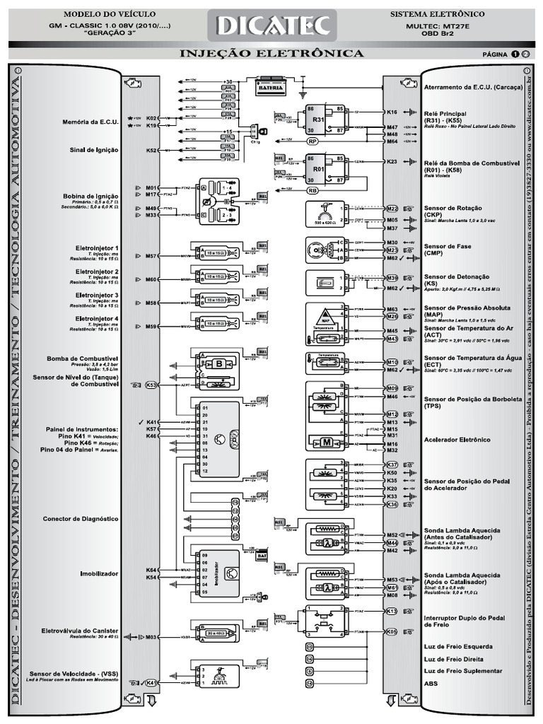 Esquema Eletrico Multec 700 | PDF