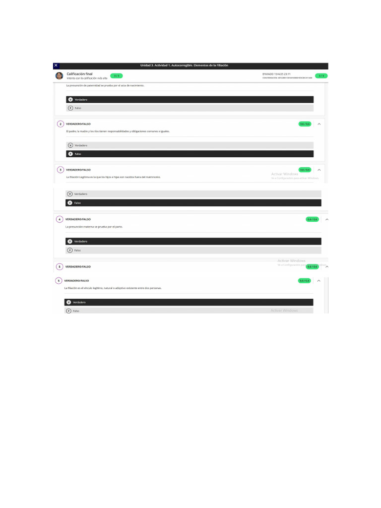 Unidad 3.1 Autocorregible - Elementos de La Filiacion | PDF