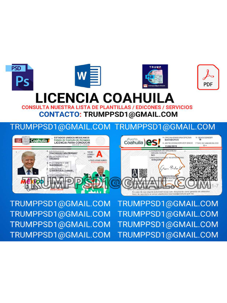 Licencia Coahuila PSD | PDF