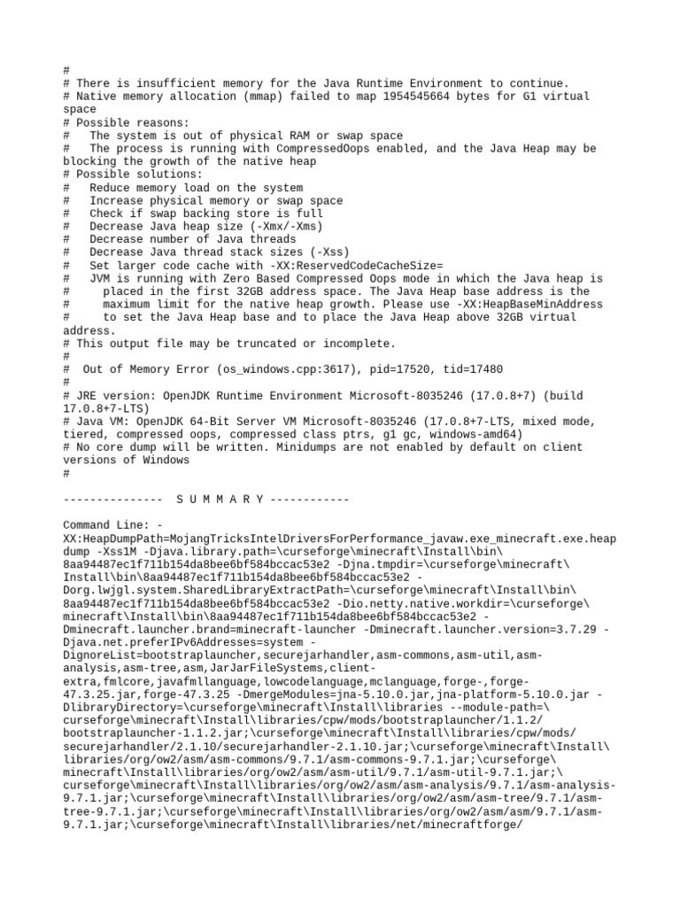 Minecraft Crash | PDF | Java (Programming Language) | Software