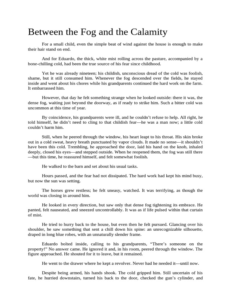 Between The Fog and The Calamity | PDF